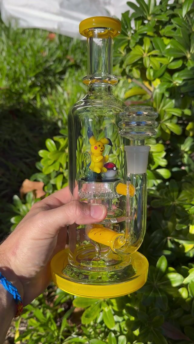 Pikachu Pokemon Yellow Dab Rig | Shop Dab Rigs on GlassPass