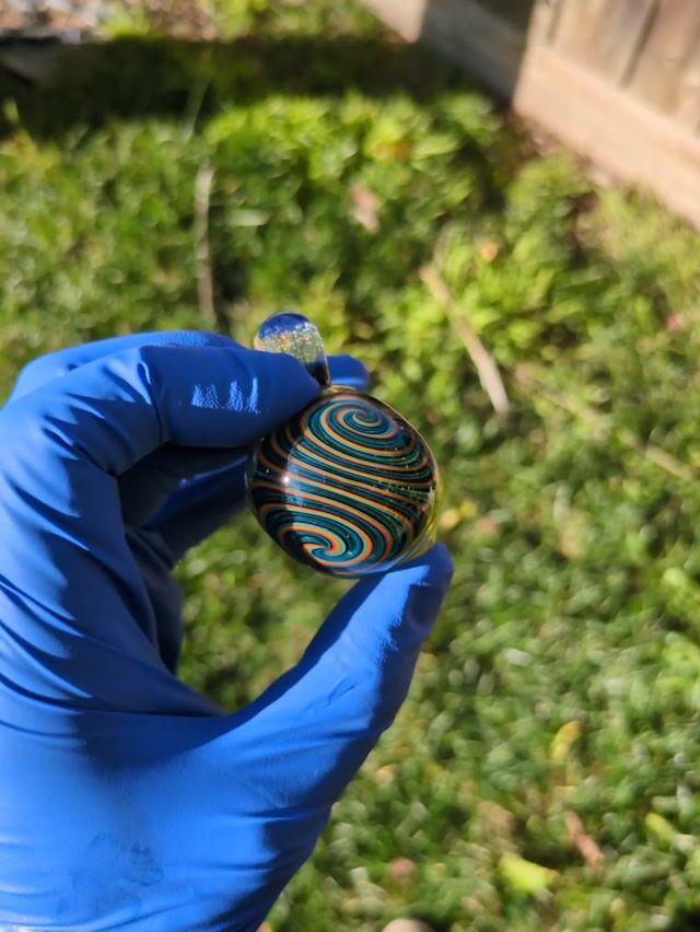 Ghost lime spoon with worked cap | Shop Spoons on GlassPass